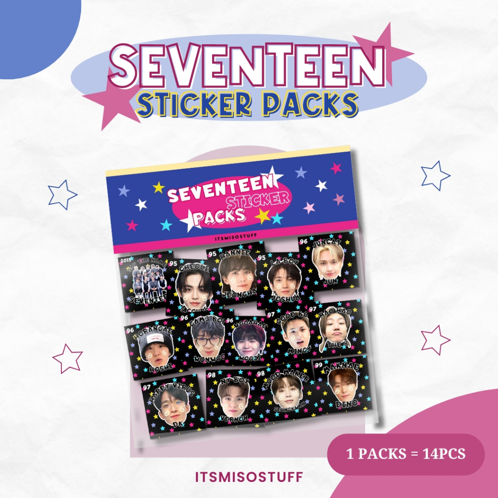 Jual Seventeen Sticker Packs / Seventeen Stickies / Sebong Sticker ...