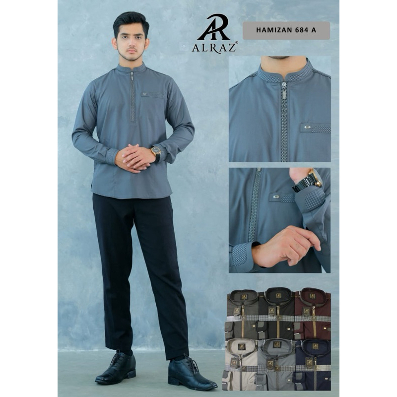Jual BAJU KOKO ALRAZ HAMIZAN 684A LENGAN PANJANG | Shopee Indonesia