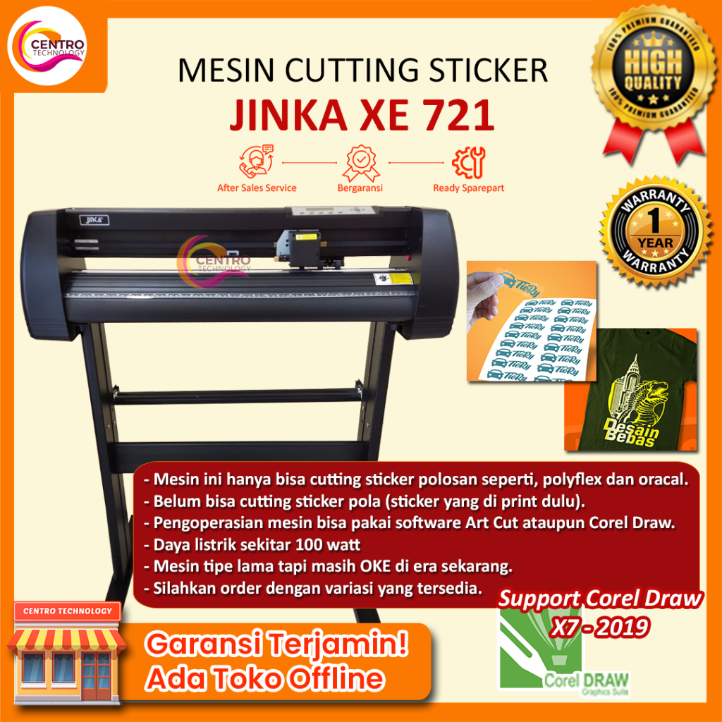 Jual Mesin Cutting Sticker XE 721 / JK 721 / PRO LED 721 / XL 721 ...