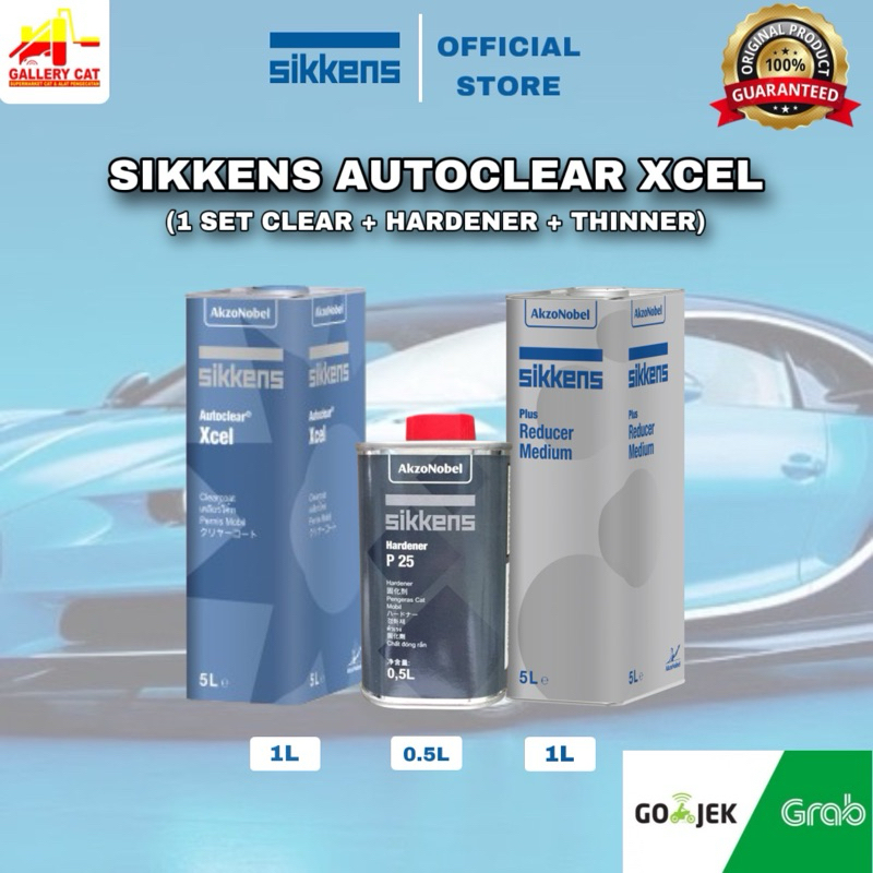 Jual PERNIS SIKKENS AUTOCLEAR XCEL 2:1 1 SET LENGKAP (CLEAR XCEL 1L ...