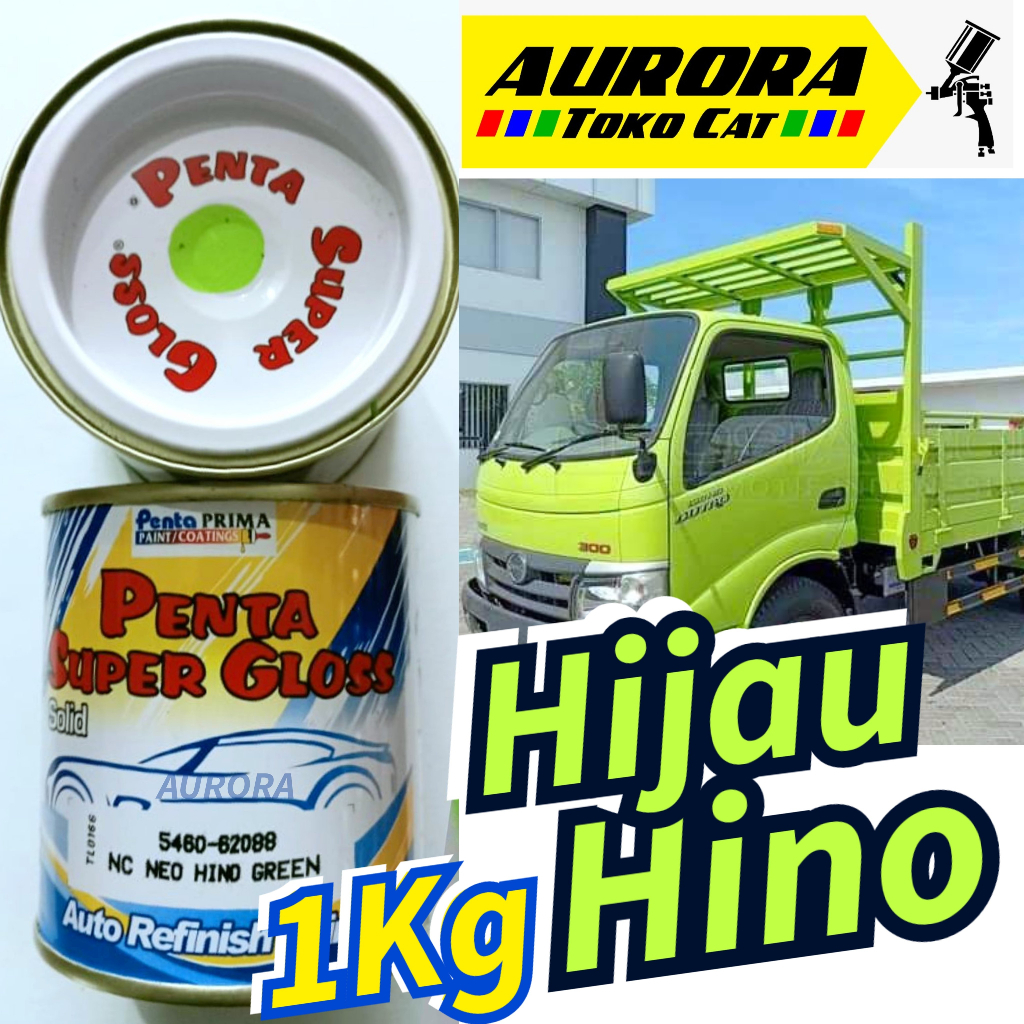 Jual Cat Hino Green Penta Super Gloss 1liter Truk Hino Green Ijo Muda ...