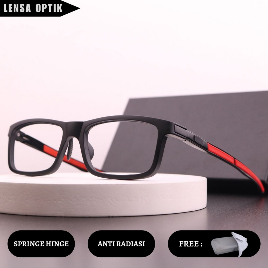 Jual 【Beli 1 Free Dompat&Lap】-【COD】Kacamata Minus Fashion Optik Unisex/Kacamata Engsel Pegas ...