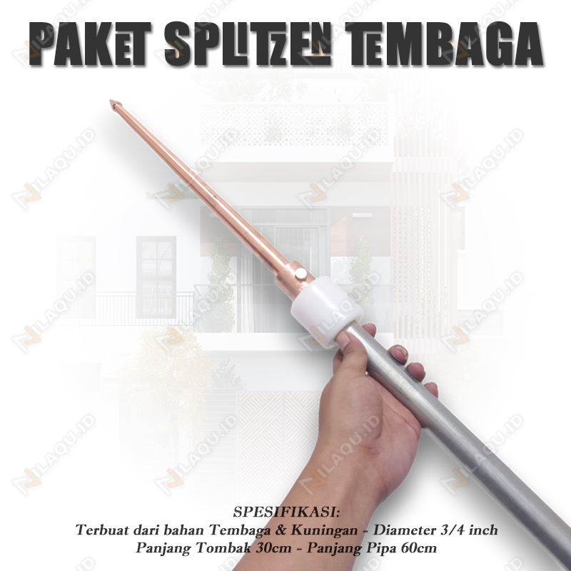 Jual Paket Lengkap Tombak Anti Petir 30cm Sok Isolator Penangkal Petir ...