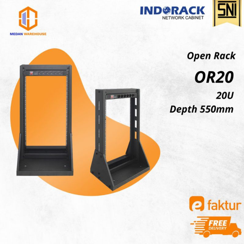 Jual rack server Open Rack 19"inc type OR20 Merk indorack garansi resmi ...