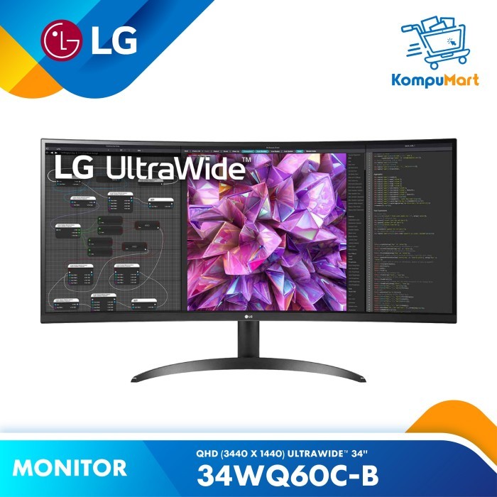 Jual Monitor LG 34WQ60C 34" UltraWide Curved QHD IPS Display HDR10 60Hz ...