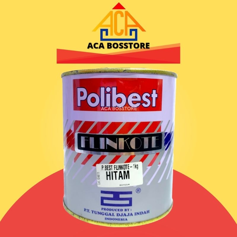 Jual Cat Polibest Flinkote Hitam 1 kg Cat Pelapis Talang Anti Bocor ...