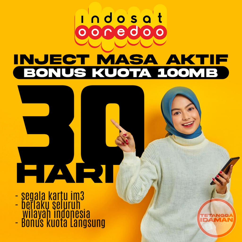 Jual ISI ULANG MASA AKTIF IM3 OOREDOO 30 HARI BONUS KUOTA INTERNET ...