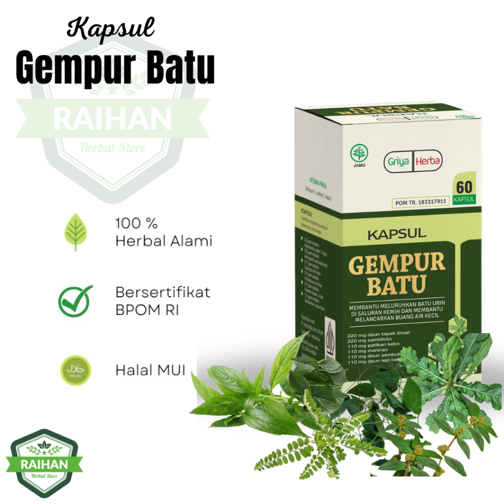 Jual obat herbal kapsul gempur batu griya herba obat herbal alami untuk ...