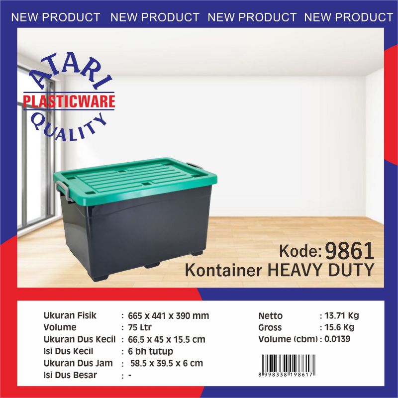Jual box container roda uk 75 liter box penyimpanan | Shopee Indonesia