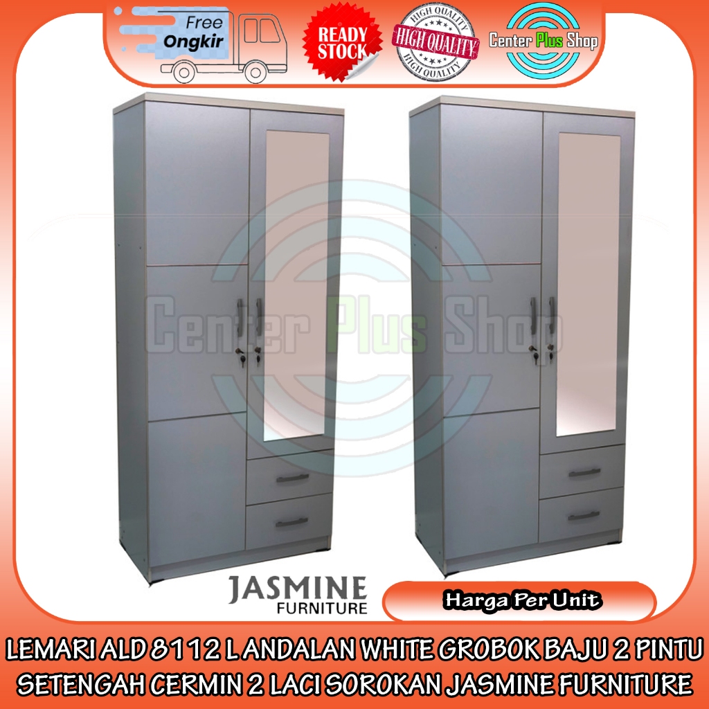 Jual [Kargo] Lemari Ald 8112 L Andalan White Grobok Baju 2 Pintu ...