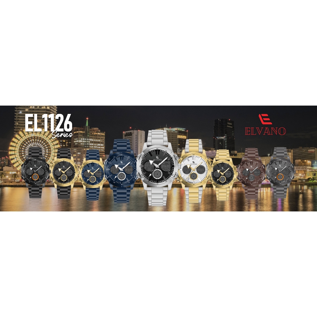 Jual ELVANO Men's Watches EL1126 Series | Shopee Indonesia