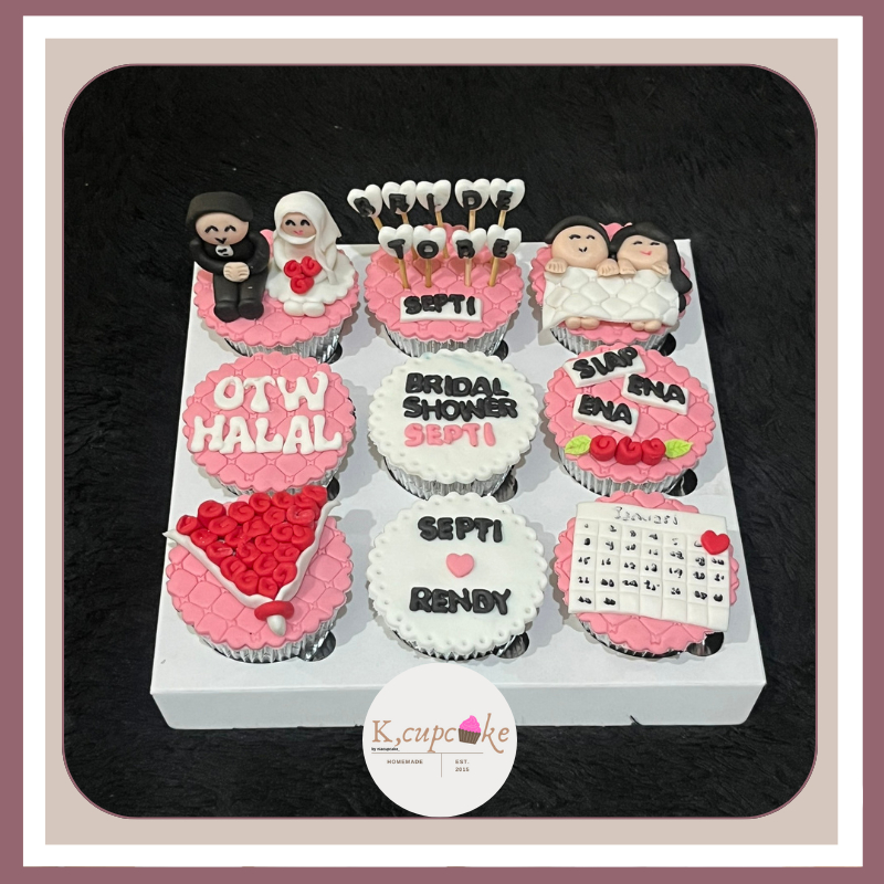 Jual cupcake desain 9cup cupcakes ulang tahun - cupcake bridal shower ...