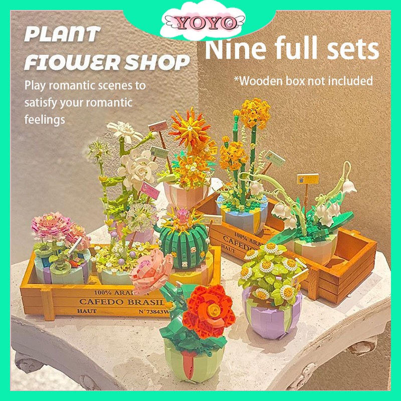 Jual YOYO Balok Buku Pot Bunga Nano Block Rakitan Bangunan Bricks Bunga ...
