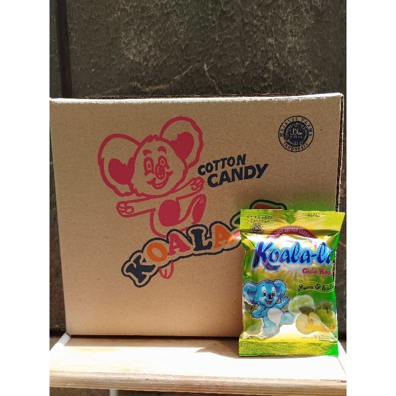 Jual koala-la permen kapas rasa apel / cotton candy merk koala-la ...
