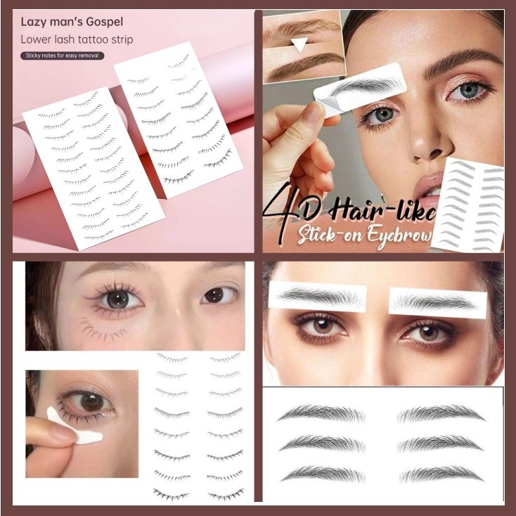 Jual STICKER TATTO Eyebrow Tatto Alis 4d Stiker Waterproof | Stiker ...