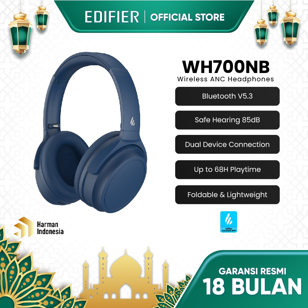 Jual EDIFIER WH700NB Wireless Stereo ANC Over-Ear Headphone | Shopee ...
