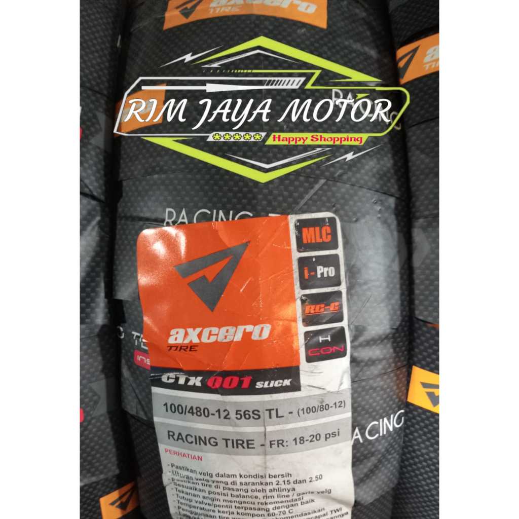 Jual BAN LUAR KINGLAND AXCERO SLICK CTX 001 UKURAN 100/480-12 TUBELESS ...