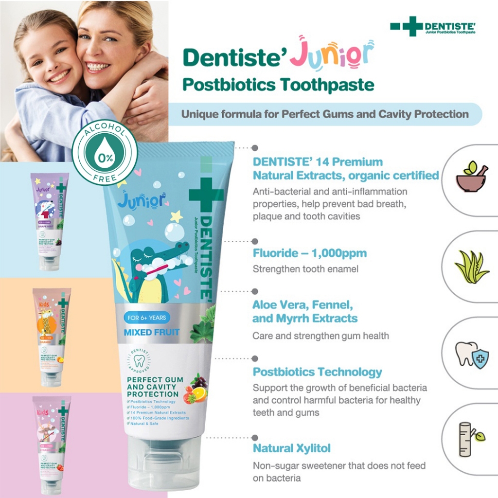 Jual DENTISTE Postbiotics Junior Toothpaste - Mixed Fruits (60gr ...
