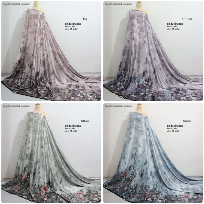 Jual Kain meteran Armani Silk Import Premium/Kain Gradasi Bermotif/Kain ...