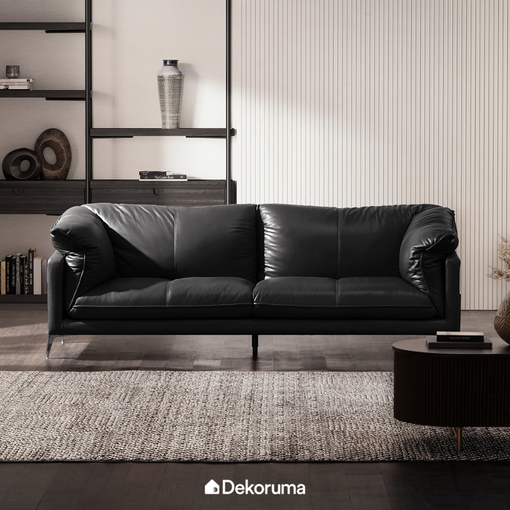 Jual Dekoruma Tenzo SATURN Sofa 3 Dudukan - Hitam / Sofa Tamu 3 Seater ...