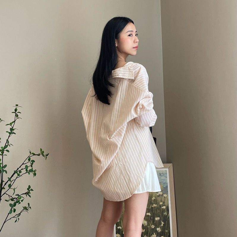 Jual SALICE.JO - BUSAN Oversized Linen Shirt | kemeja kantor kuliah oversize | Shopee Indonesia