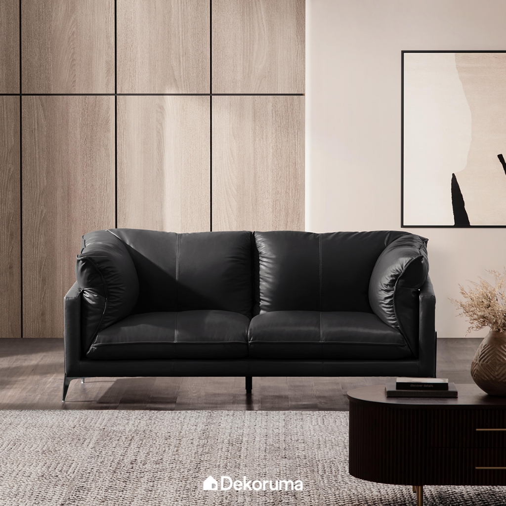Jual Dekoruma Tenzo SATURN Sofa 2 Dudukan - Hitam / Sofa Tamu 2 Seater ...