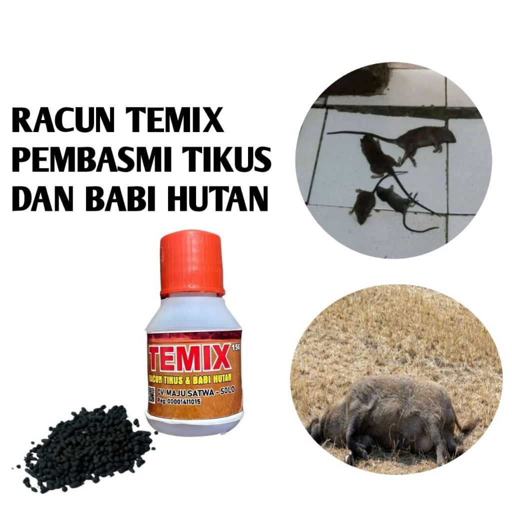 Jual Racun Temix Obat Tikus Babi Hutan Themix Botol Umpan Perangkap ...