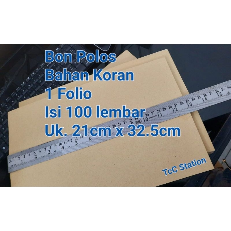Jual Buku Nota KORAN Bon Polos 1 Folio Isi 100 lembar Ukuran 21cm x 32 ...