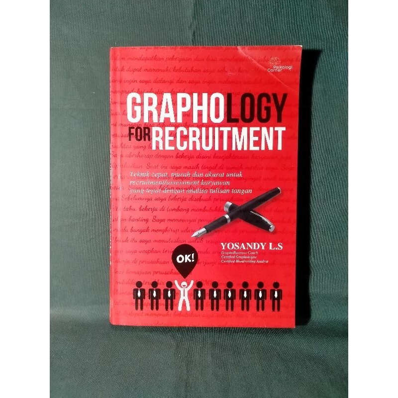 Jual Buku pintar hrd, judul GRAPHOLOGY FOR RECRUITMENT, teknik cepat ...