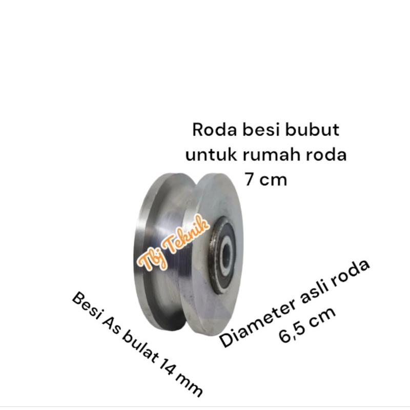 Jual roda pagar besi super untuk rumah roda 7 cm tanpa rumah roda ...