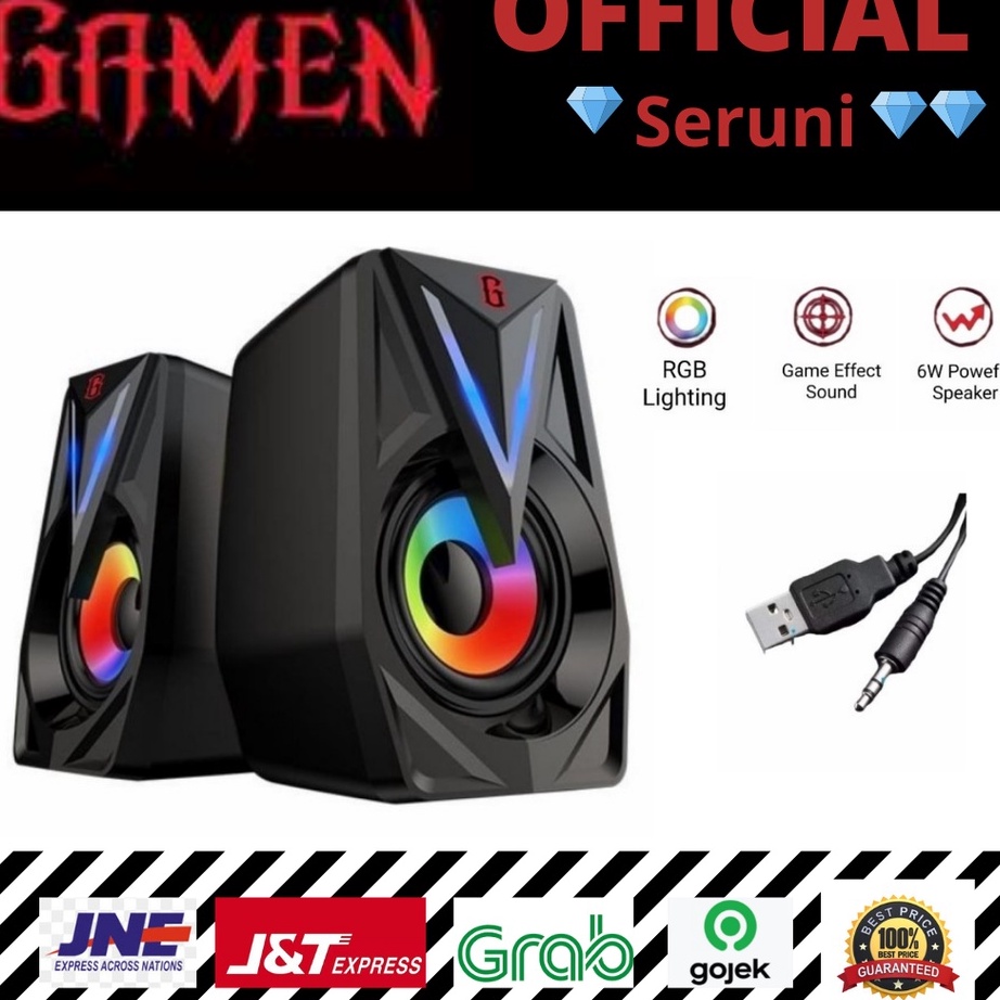 Jual Beli Satu Satu SERUNI SPEAKER GAMING RGB GAMEN GS1 POWERFUL ...