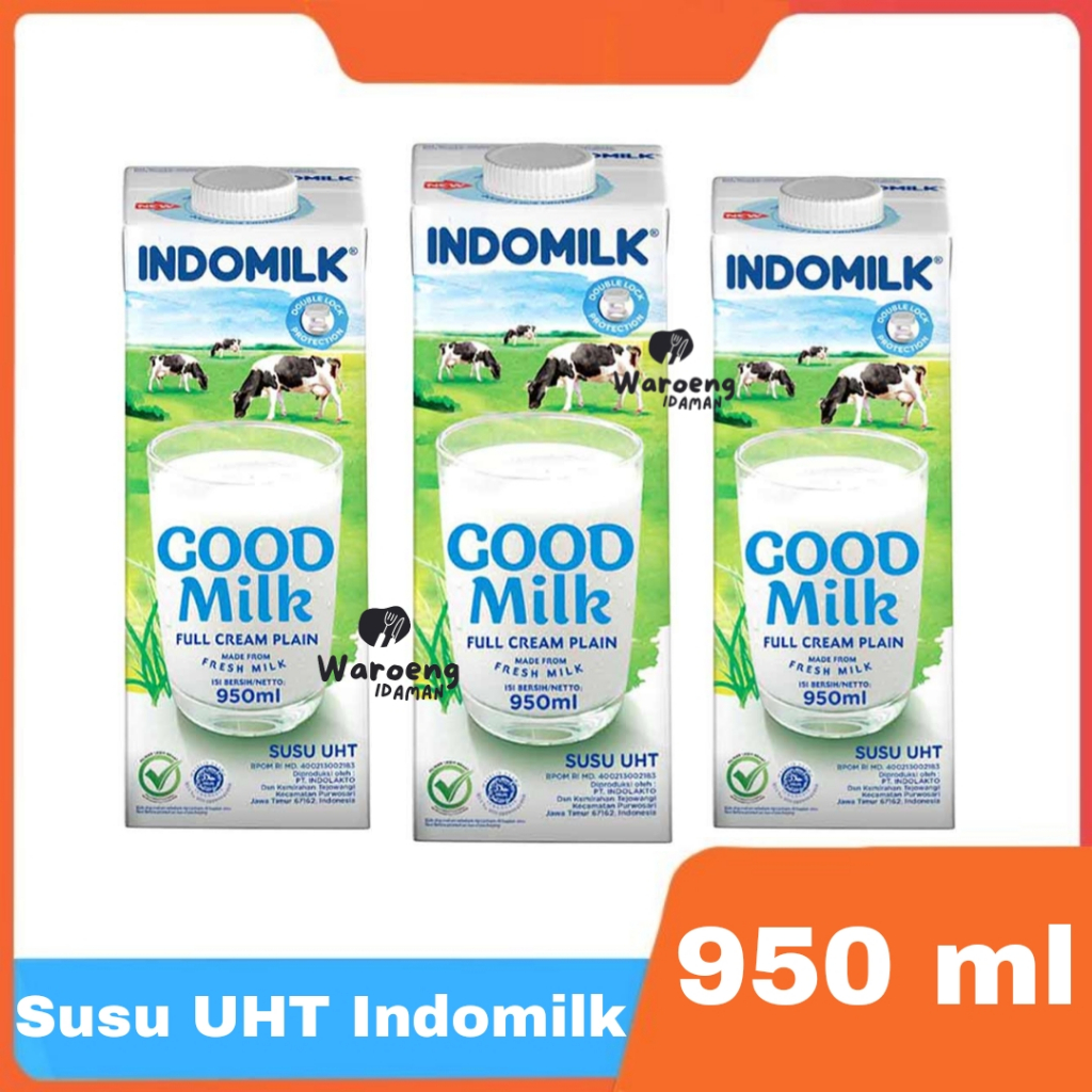 Jual Susu UHT Indomilk Susu Segar Fresh Milk Plain 960 ml | Shopee ...