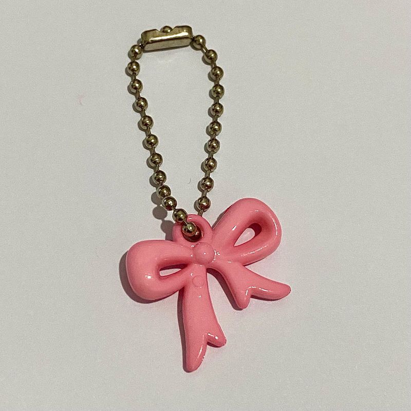 Jual coquette pink ribbon pita keychain for kolbuk / binder gantungan ...