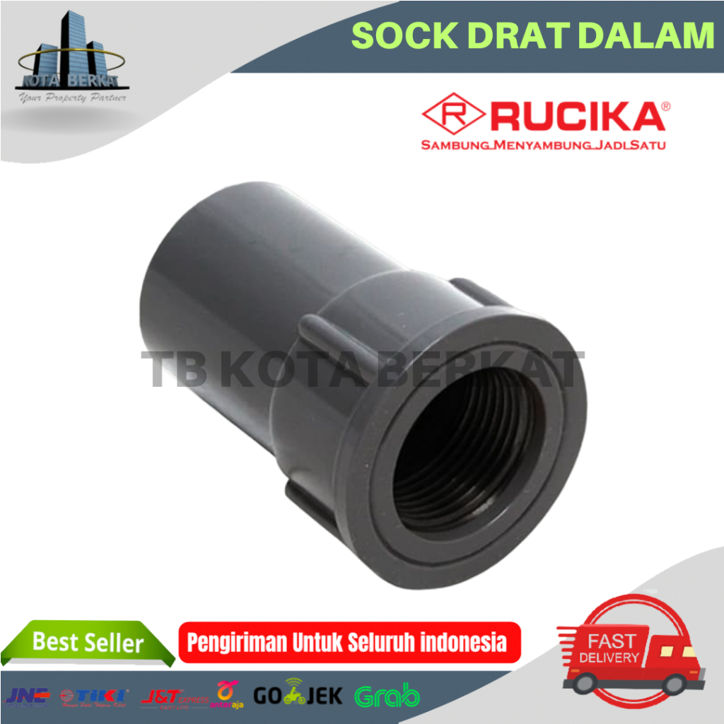 Jual SOCK DRAT DALAM RUCIKA / SOCKET DRAT DALAM PVC SAMBUNGAN PIPA RUCIKA | Shopee Indonesia
