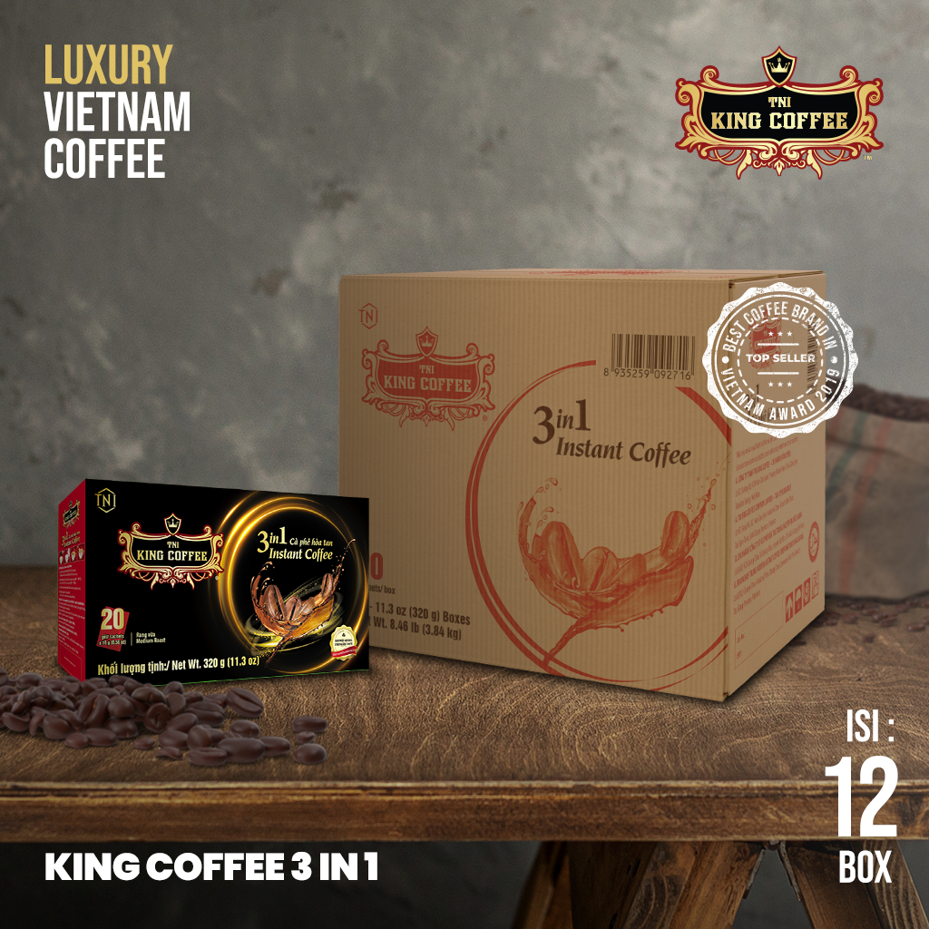 Jual DUS Karton Kopi Instan Import Vietnam Trung Nguyen King Coffee 3 In 1 Isi 20 Sachet 12 Box ...
