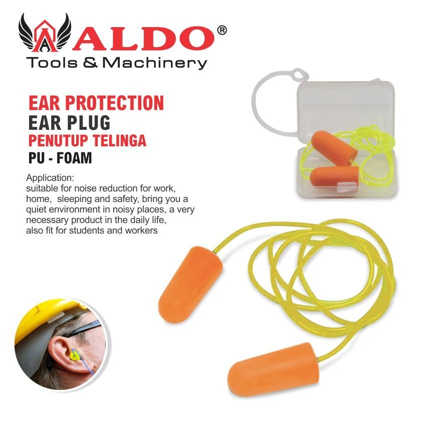 Jual EAR PROTECTION / EAR PLUG - PU FOAM / PENUTUP TELINGA MERK ALDO ...