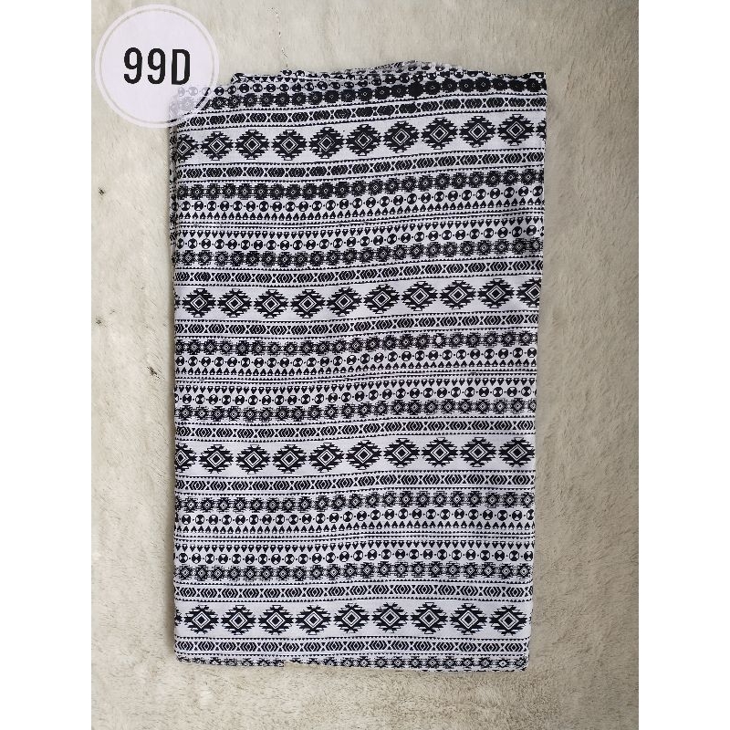 Jual Kain Rayon || Santung Motif Monokrom || Bahan Daster / Mukena ...