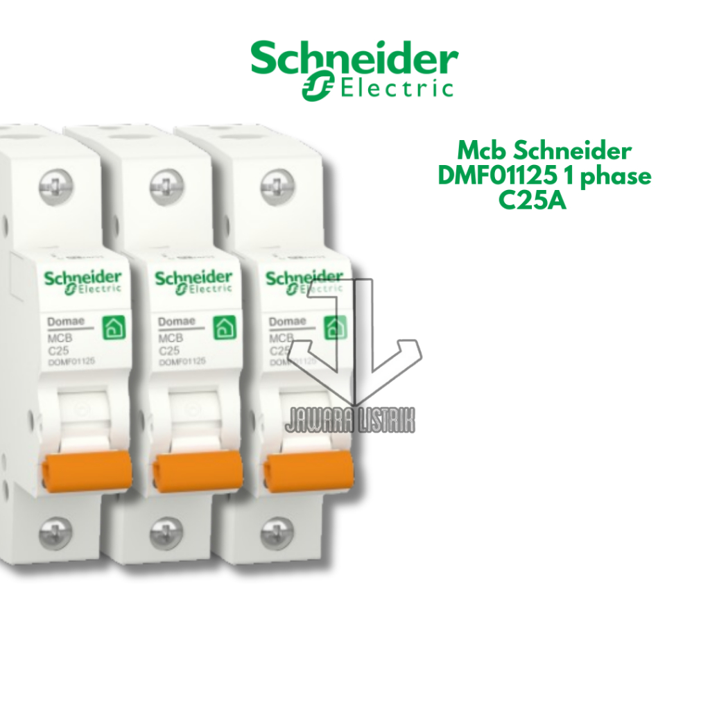 Jual SCHNEIDER MCB 25 AMPERE 25A DOMAE 1 PHASE CIRCUIT BREAKER | Shopee ...