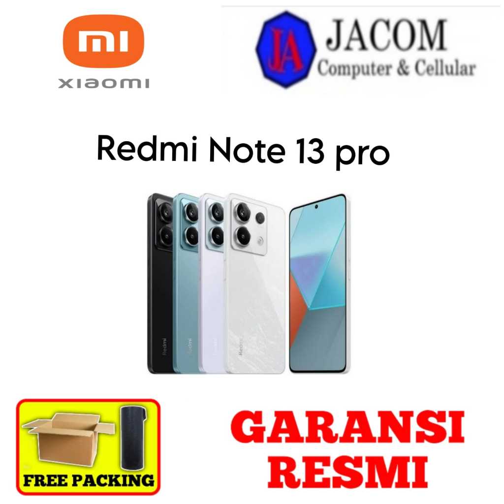 Jual SMARTPHONE XIAOMI REDMI NOTE 13 PRO 4G/5G 8/256GB GARANSI RESMI ...