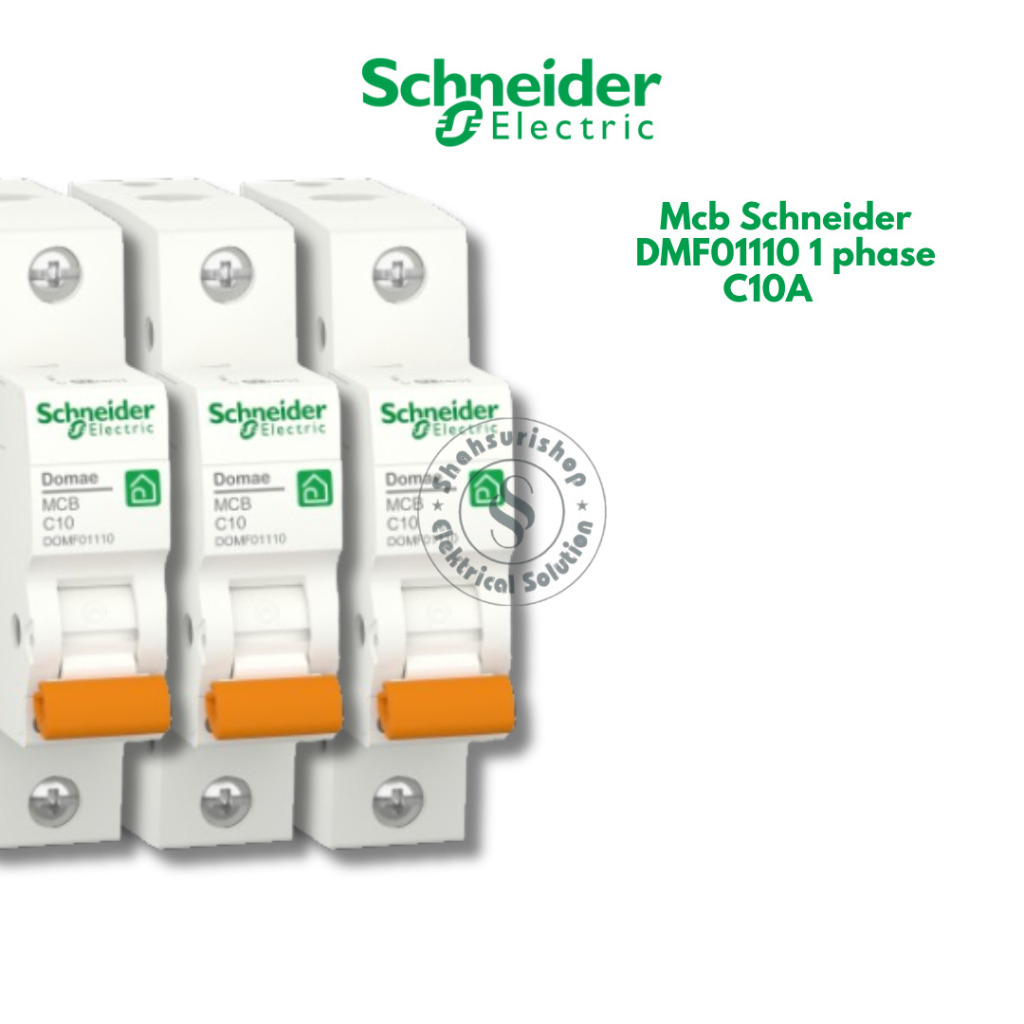 Jual SCHNEIDER MCB DOMAE 10 AMPER 1 PHASE 6000 ORIGINAL | Shopee Indonesia