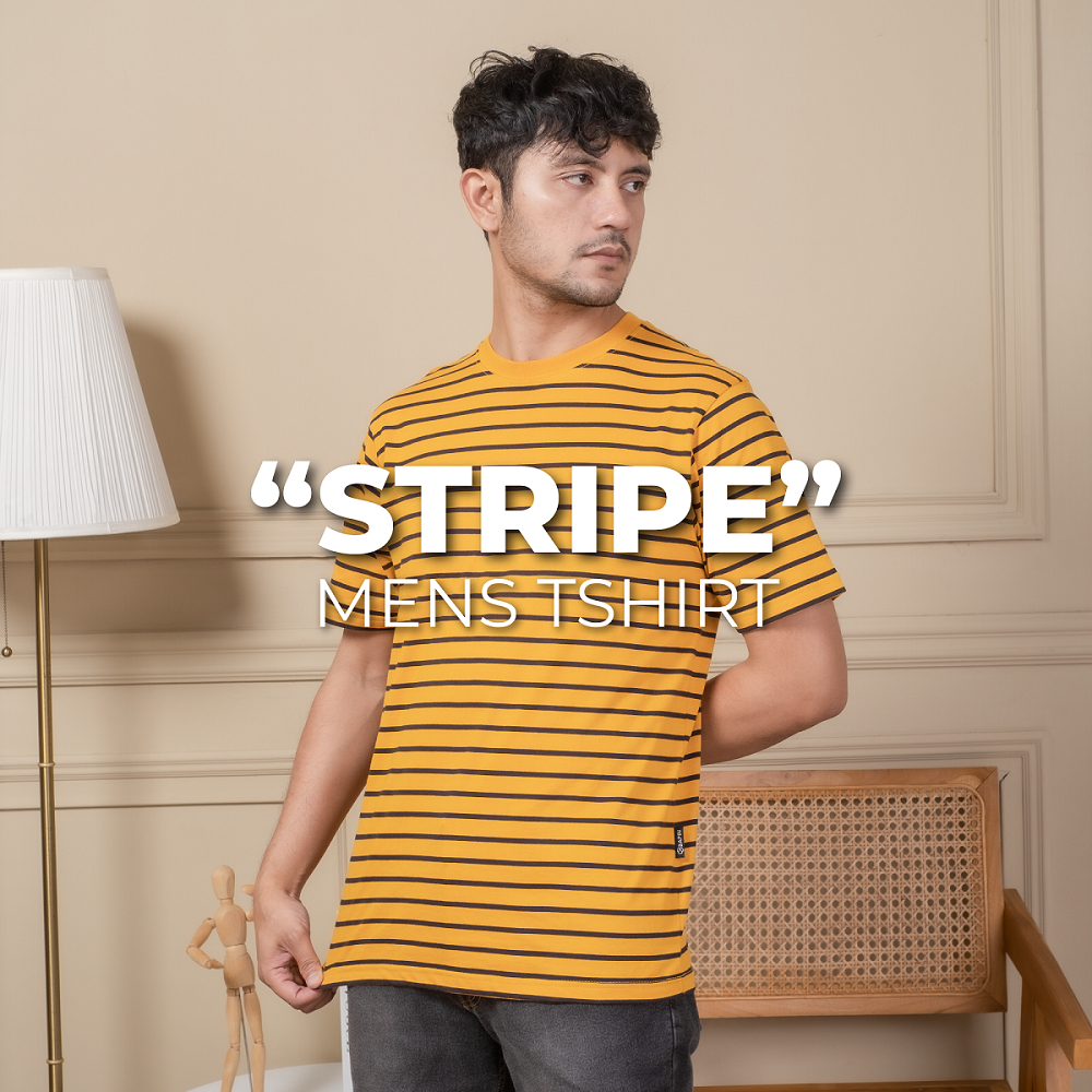 Jual BAPIN Kaos Stripe Pria Salur - Kaos Salur T-Shirt Strip Pria ...
