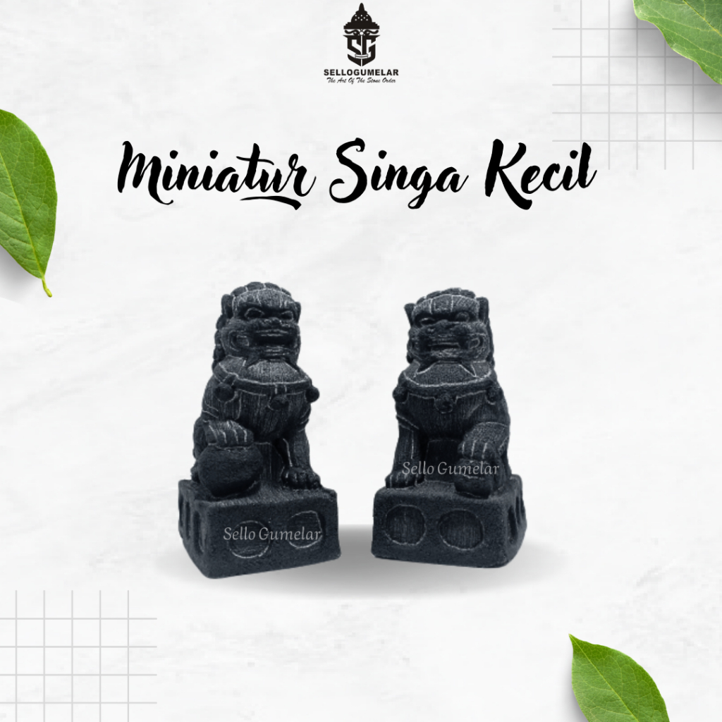 Jual MIniatur Patung Singa Kecil Sepasang ( 2 pcs) || Pajangan ...