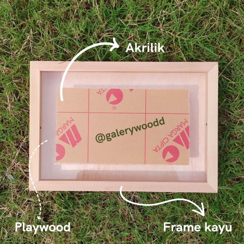 Jual Bingkai 3D Frame Pigura Kayu 3D Ukuran 20x30cm Kaca Acrylic Anti ...