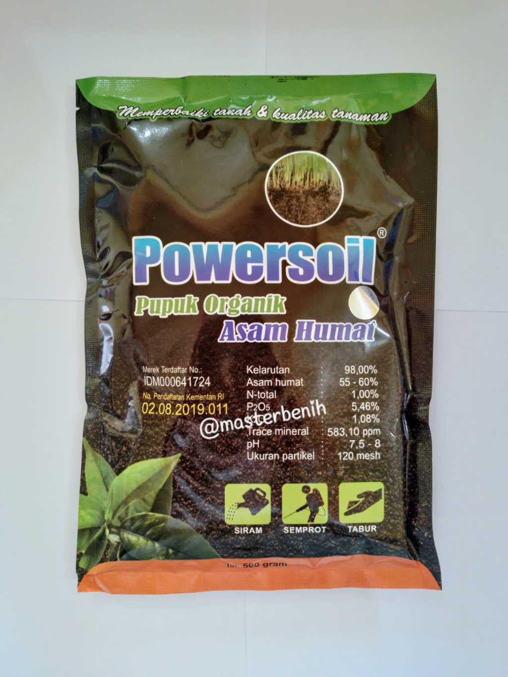 Jual POWERSOIL POWER SOIL 1 KG PUPUK ORGANIK ASAM HUMAT KEMASAN PABRIK ...