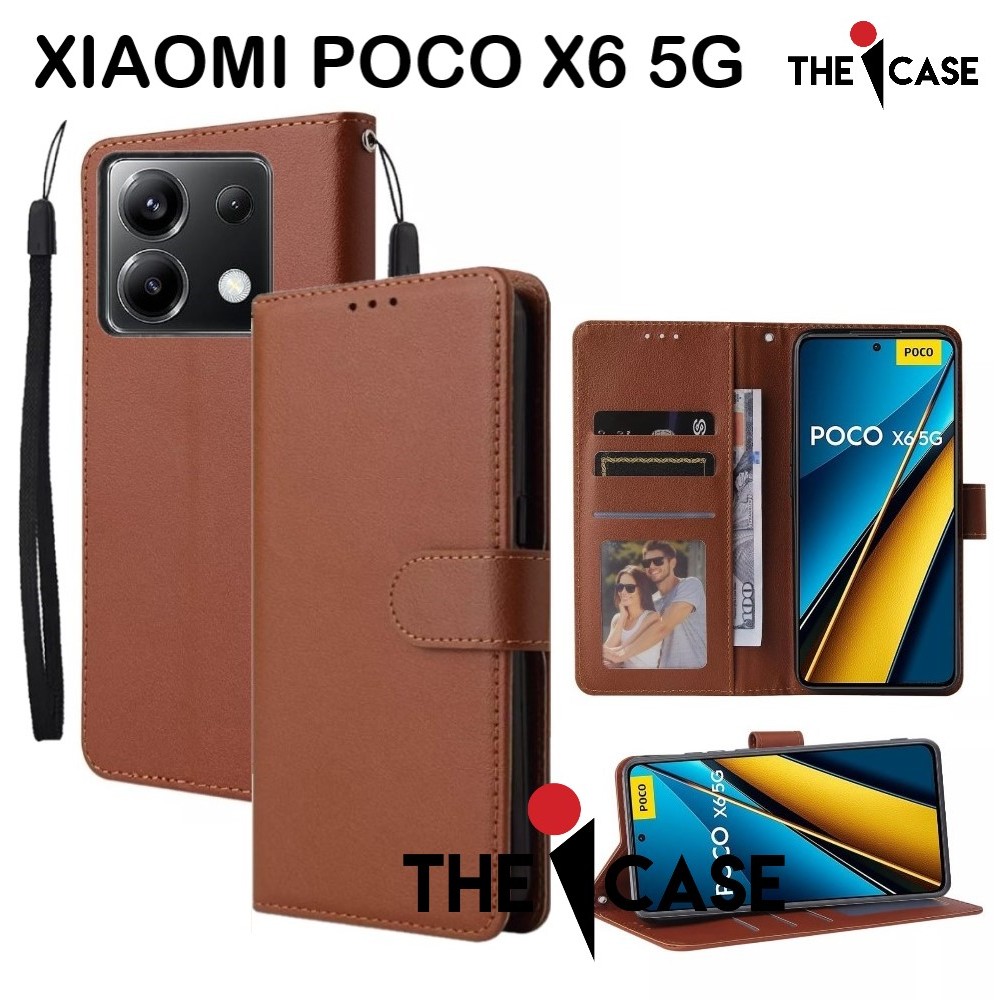 Jual Casing XIAOMI POCO X6 5G model flip buka tutup case kulit ada ...