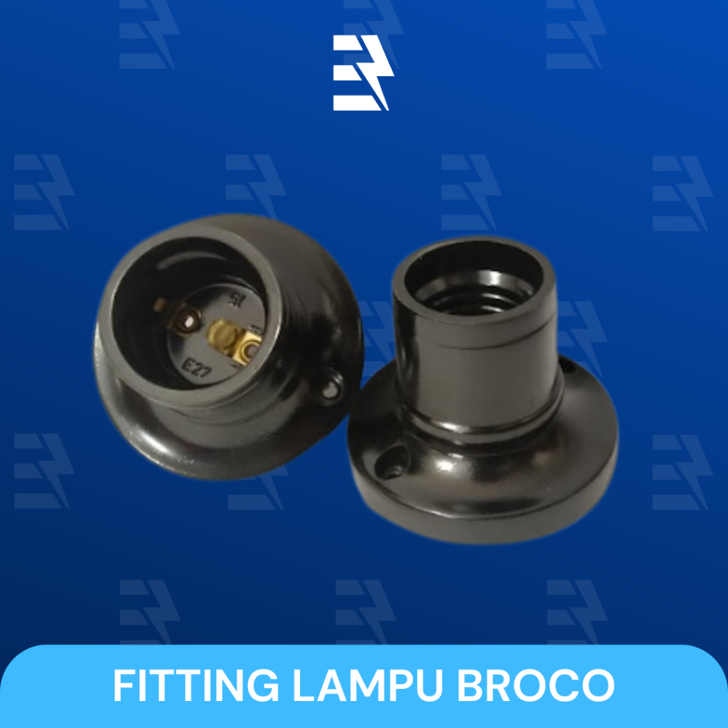 Jual BROCO FITING / FITTING LAMPU PLAFON / COR / KAYU BULAT HITAM ...