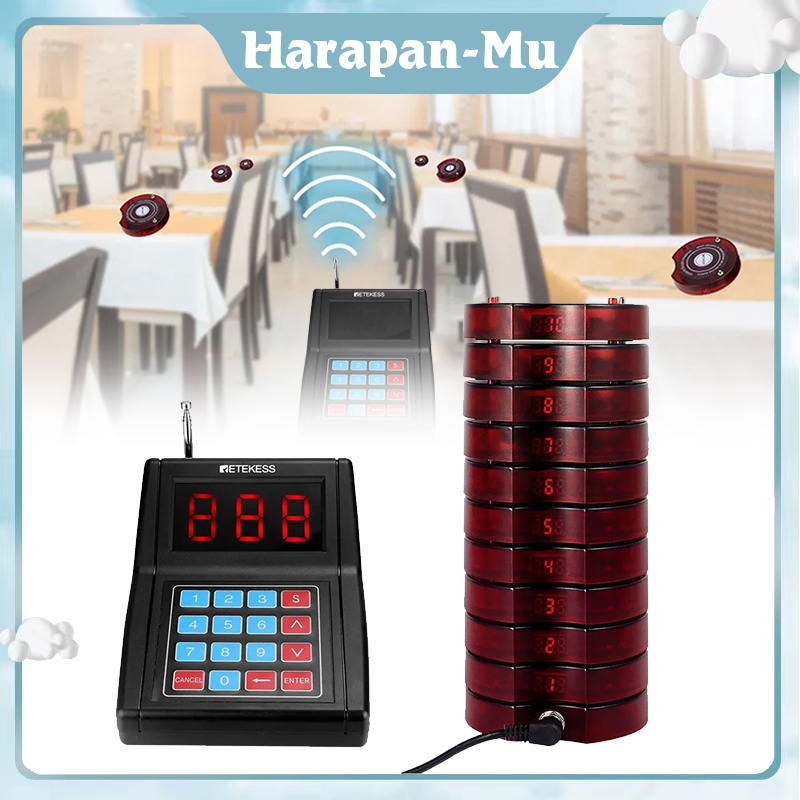 Jual Wireless Calling System Pager Restaurant 10 Pager Pemanggil ...