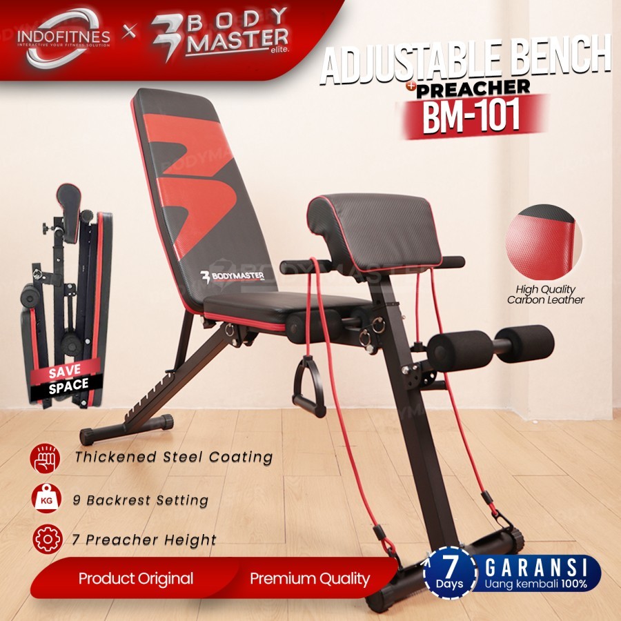 Jual BODYMASTER Adjustable Preacher Bench BM-101 Kursi bangku Gym Sit up | Shopee Indonesia