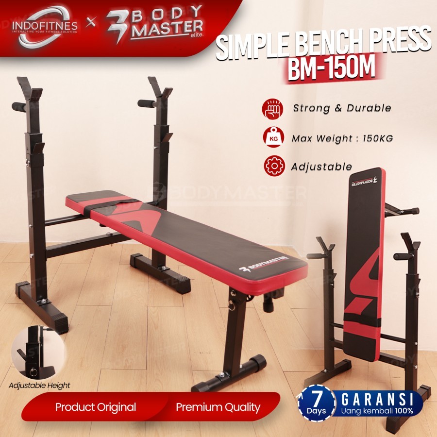 Jual BODYMASTER Bench Press BM-150M Simple Bangku Kursi Fitness Gym ...
