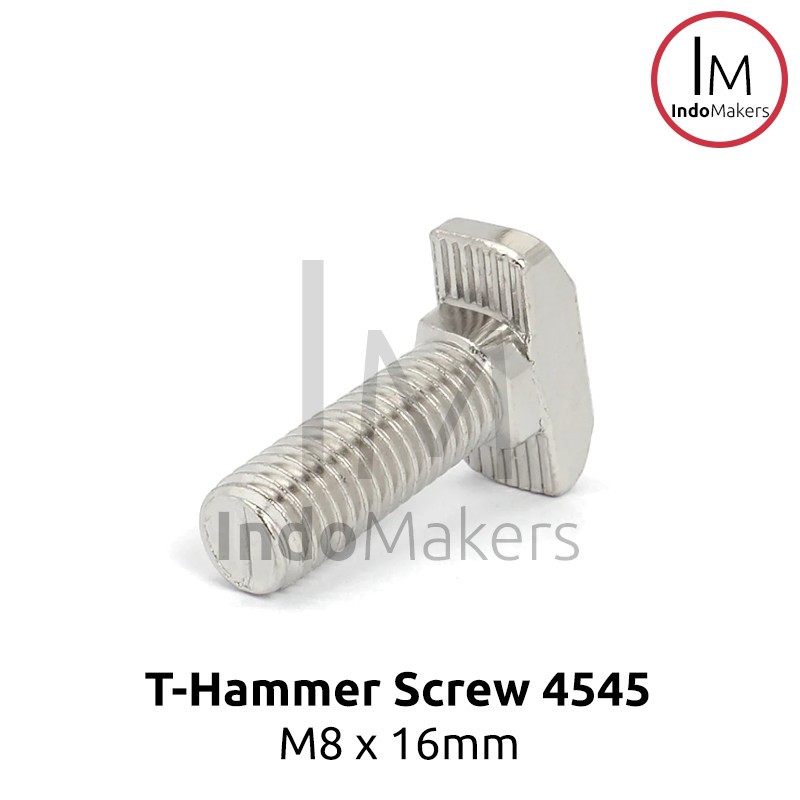 Jual T-Hammer / T Bolt / T Nut Hammer Screw Aluminium Profile 4545 M8x16 | Shopee Indonesia